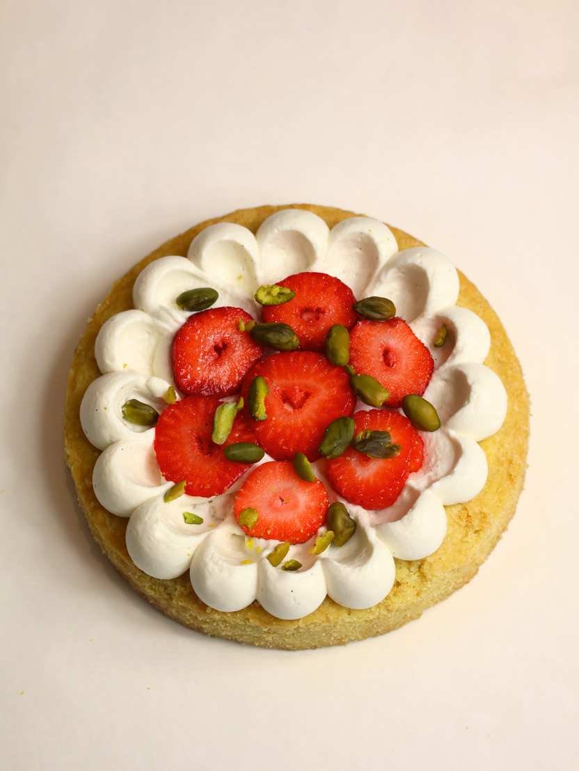 Recette sablé fraise pistache | Sans Oeuf & Vegan | YUMGO